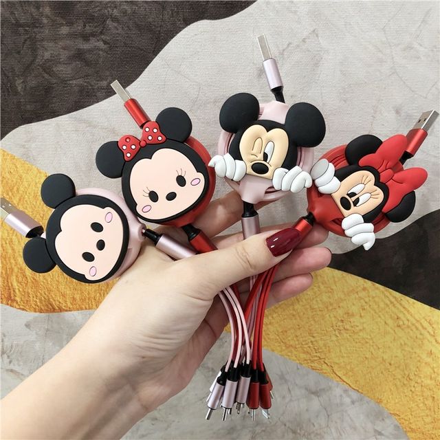 Suitable for Apple Huawei Android one-to-three data cable creative cute ...