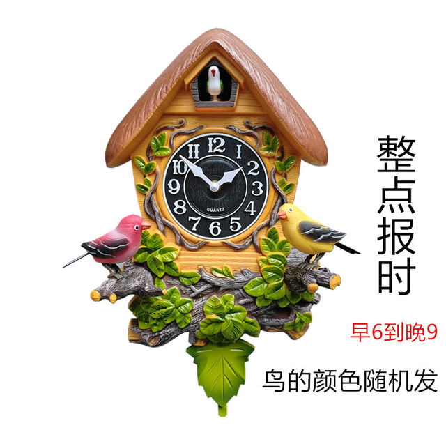 European simple cuckoo clock living room forest cuckoo clock pastoral ...