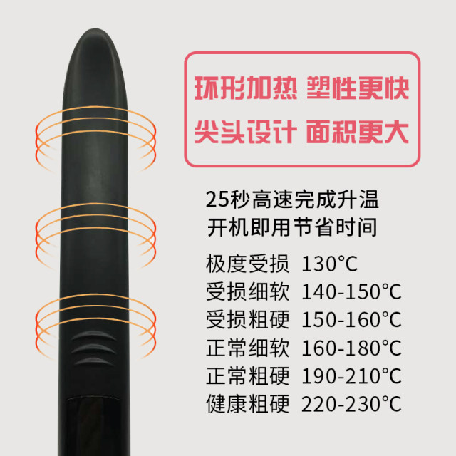 Tuomeida straight roll two -purpose splint air bangs shape pull ...