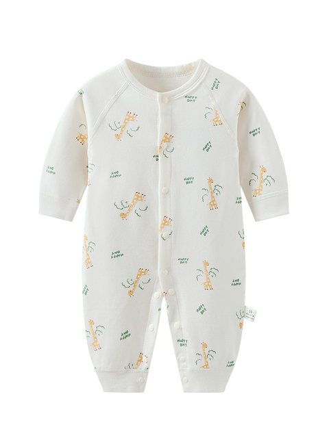 Newborn baby pure cotton onesie baby pajamas crawling clothes home ...