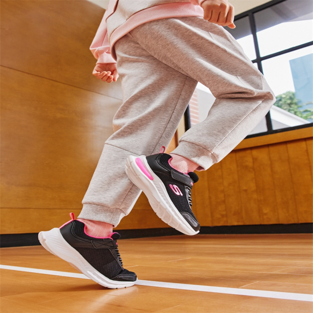 Skechers new girls' comfortable breathable non-slip buckle fashion ...