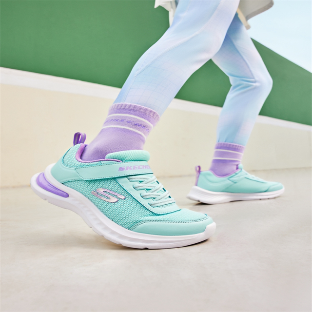 Skechers new girls' comfortable breathable non-slip buckle fashion ...