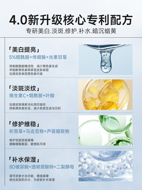 Three-point makeup whitening mask to hydrate and moisturize women's ...