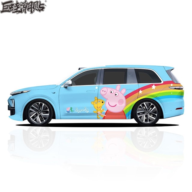 Ideal L9L8L7one full car film Peppa Pig Peppa Pig car stickers Xpeng G9 ...