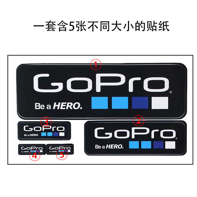 GoPro waterproof sticker car motorcycle body helmet reflective decal ...