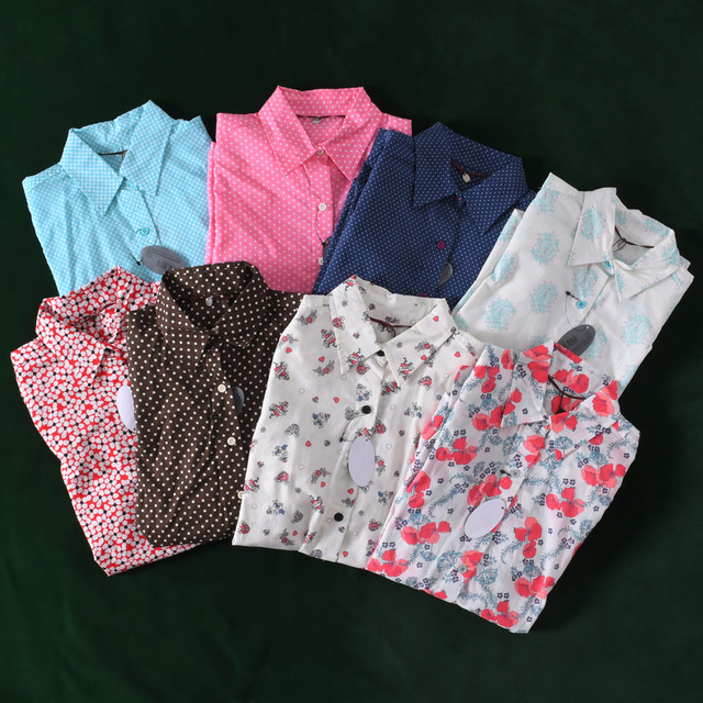 Yuandan multi-color jade dot polka dot polka dot floral long-sleeved ...