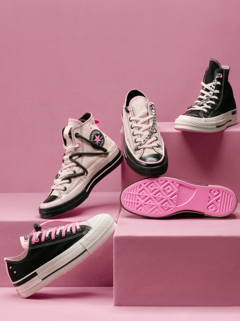 CONVERSE Converse official All Star Lift women's pink black sweet cool ...