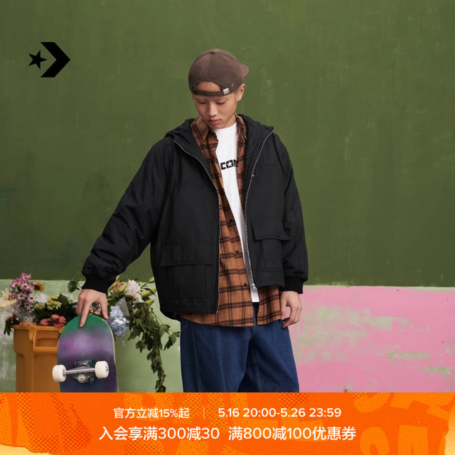 CONVERSE official spring sports jacket men's multi-pocket workwear ...