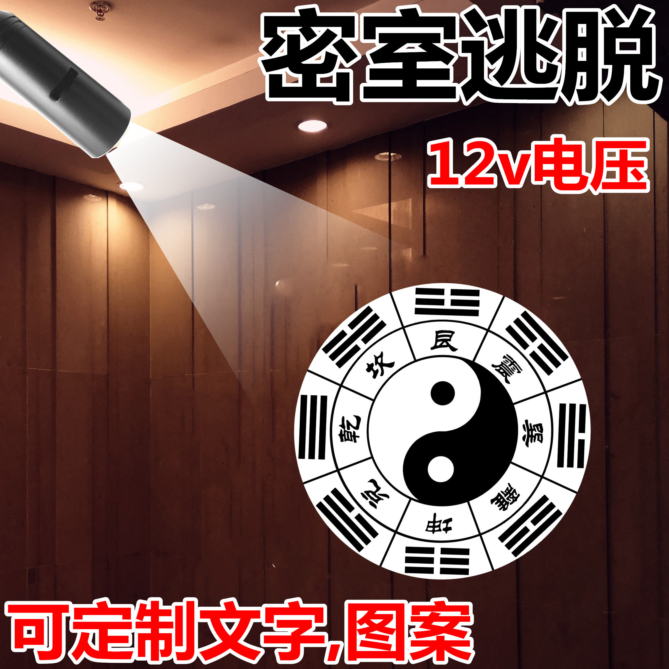 12V/24V Props Logo Lamp Customized Escape Room Modified Projection ...