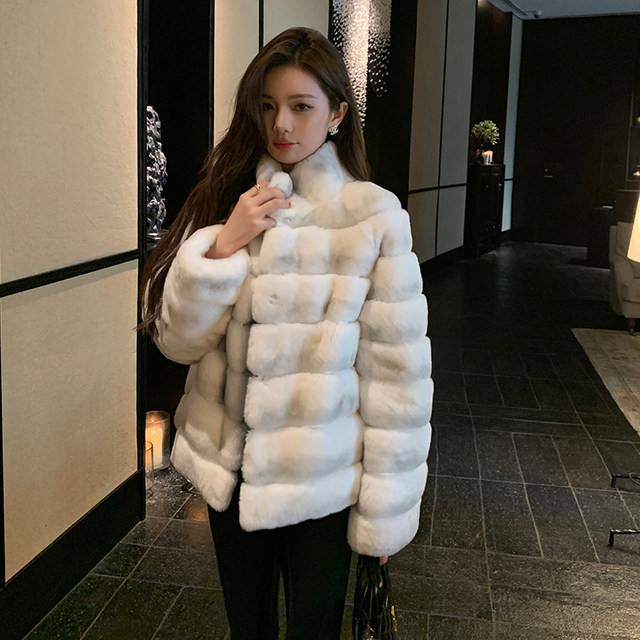 Mibeira imported the false rabbit wool grass coat female Neighbor ...