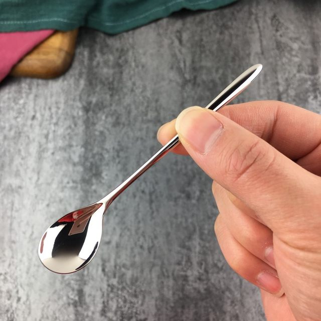 Exquisite extra small 304 stainless steel coffee spoon creative short ...