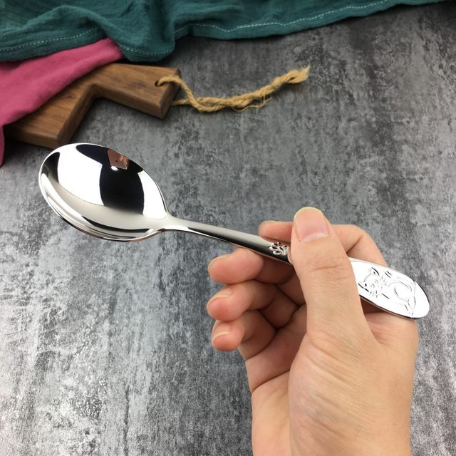 304 stainless steel kindergarten household cute deep spoon for children ...