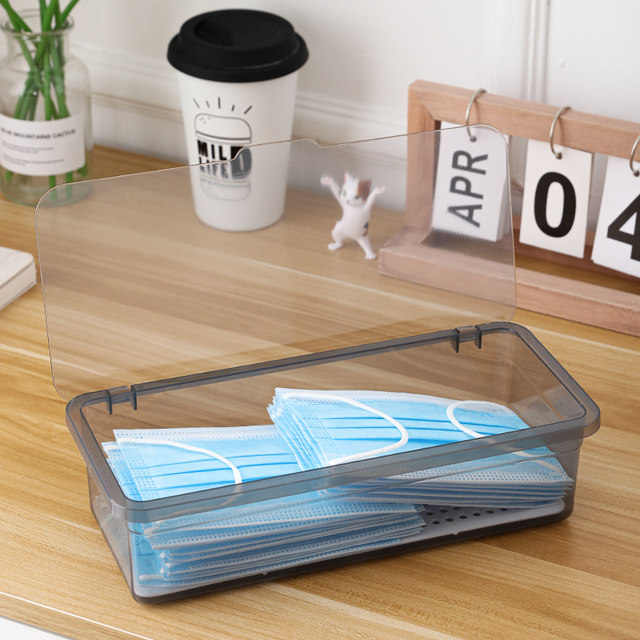 Mask storage box desktop with large capacity students with large ...