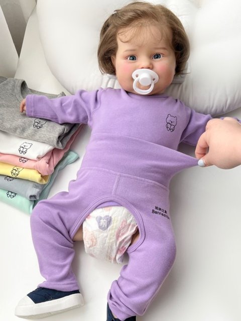 Newborn baby spring and autumn pure cotton bone boneless baby long ...