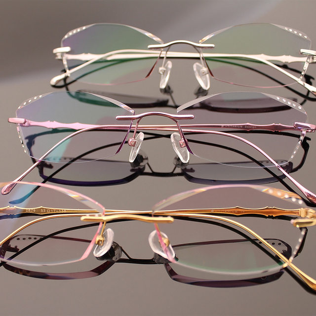 The new frameless diamond cut edge glasses can be matched with close ...
