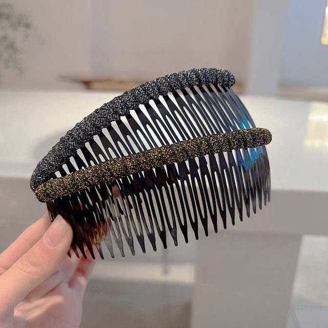 Leopard print hairpin hair comb Korean one-line clip top clip broken ...