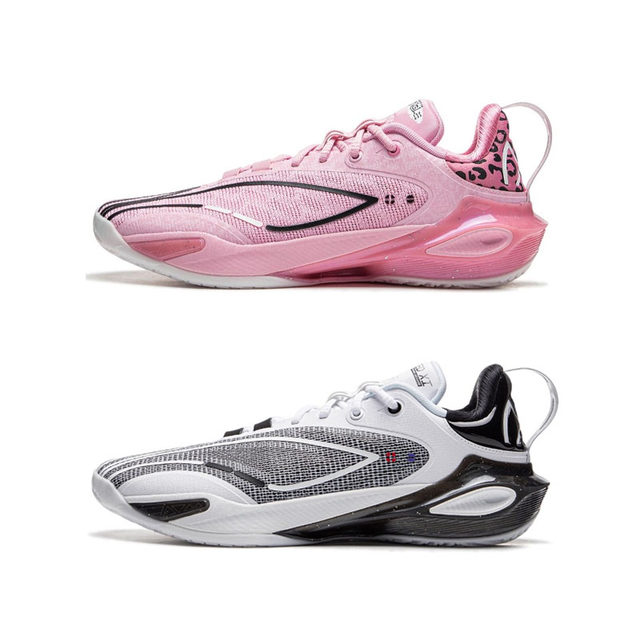 Lining Li Ning Flash 11 Double Drive Full Drill Pink Low Basketball ...