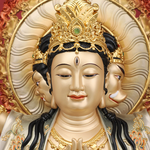 Doumu Yuanjun statue bronze sculpture painted Taiwan bronze gilt Doumu ...