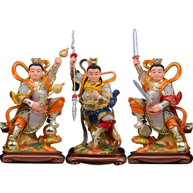 Jin Zha Mu Zha statue 8/10/12/16 inch Jin Zha Mu Zha Nezha Third Prince ...