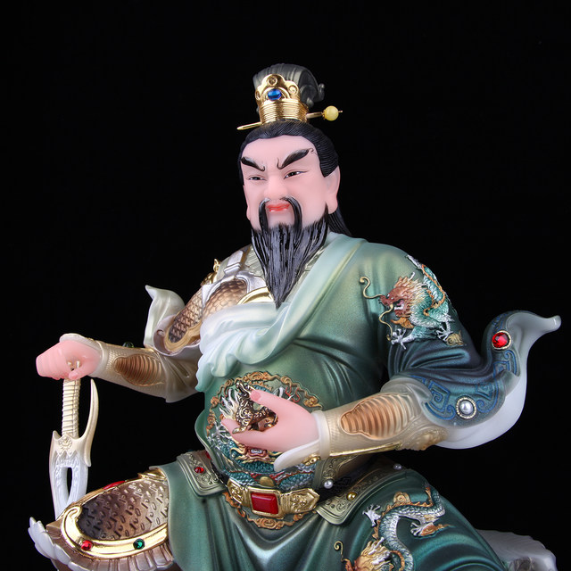 White marble painted statue of Mr. Hu, Hu Tianzu, Hu Tiangang, Hu Tianba, Hu Tianlong, Tianqing ...