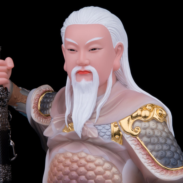 Hu Tianlong, Hu Tiangang, and Hu Tianba statues, white marble statues of the three brothers of ...