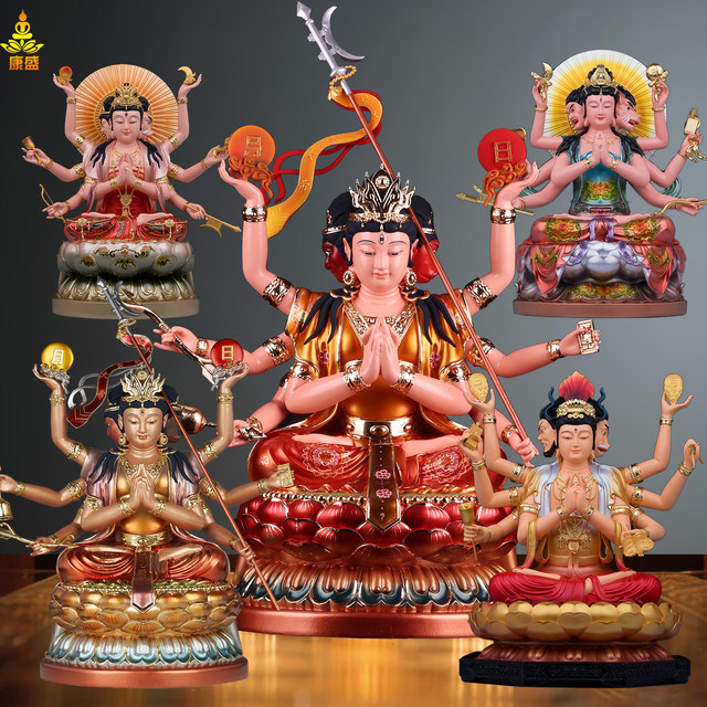 Resin painted Doumu Yuanjun statue, Doumu Mingjun home worship Buddha ...