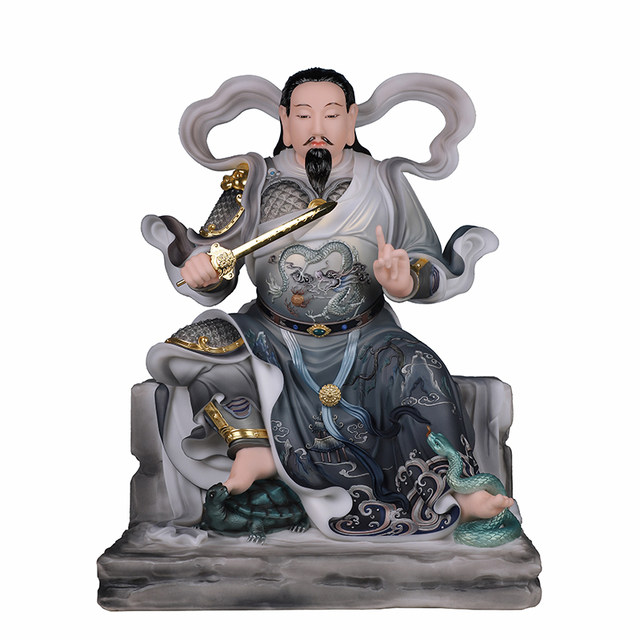 Kangsheng Han white jade Zhenwu Emperor statue Xuantian God Xuanwu ...