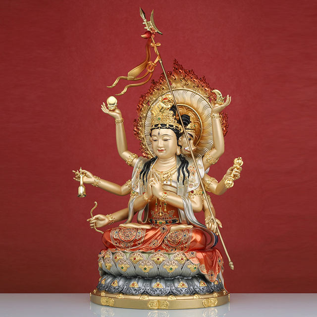 Doumu Yuanjun statue bronze sculpture painted Taiwan bronze gilt Doumu ...