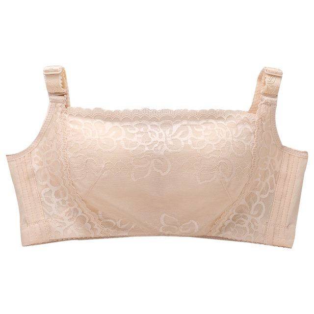 Underwear women gather small chest summer white breathable lace anti ...