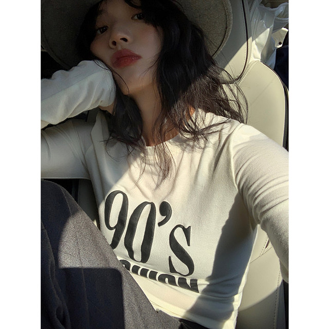 Luo Luosuke's base shirt female inner 2023 new long -sleeved white ...