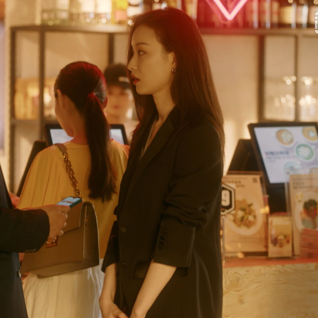 Ni Ni star's same style black professional suit suit new fashion slim ...