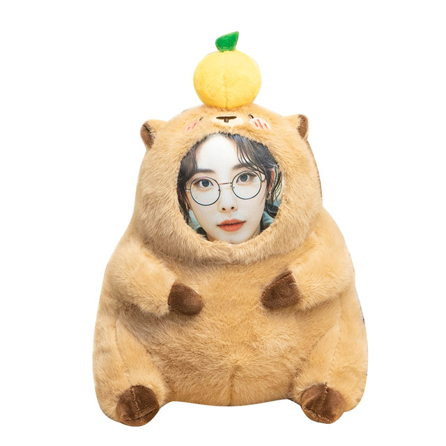 Wagging tail doll diy picture photo custom face doll pull string ...