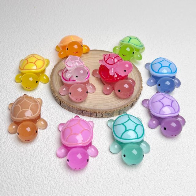 DIY luminous colored little turtle resin simulation big turtle ...