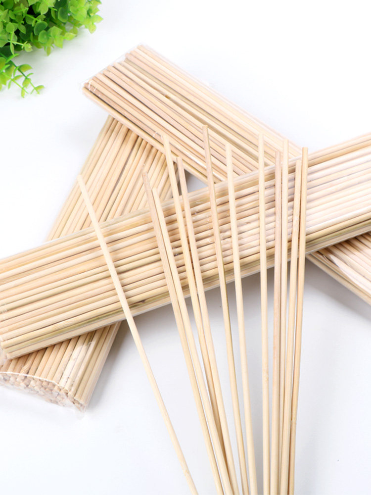 Bamboo Sticks 30cm - Flat Double-Ended for Crafts & BBQ