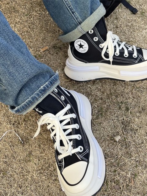 Converse Run Star Legacy CX retro black sandwich thick-soled canvas ...