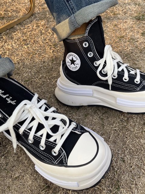 Converse Run Star Legacy CX retro black sandwich thick-soled canvas ...