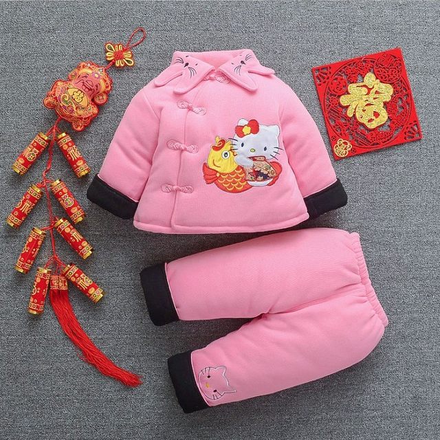 Children's clothing little girl winter suit 0-1-2-3 year old female ...
