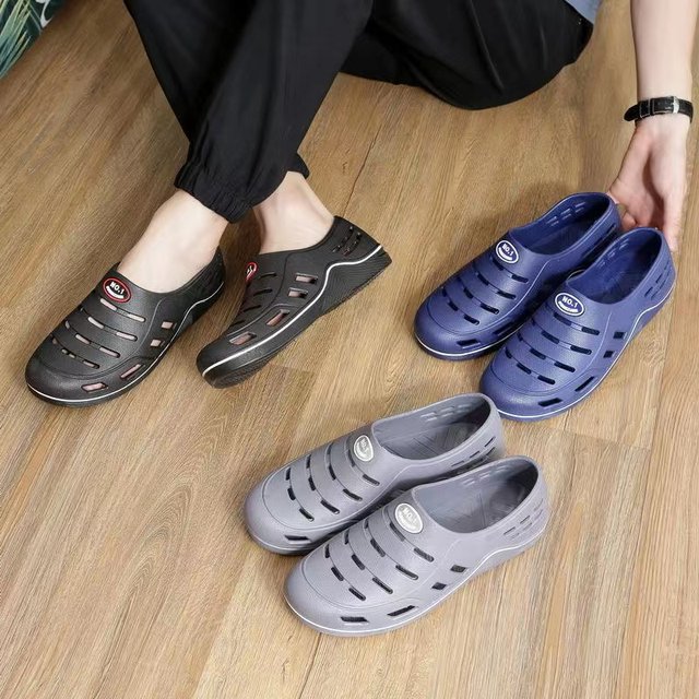 New Croc Shoes Men's Summer Non-Slip Work Sports Running Casual Sandals ...