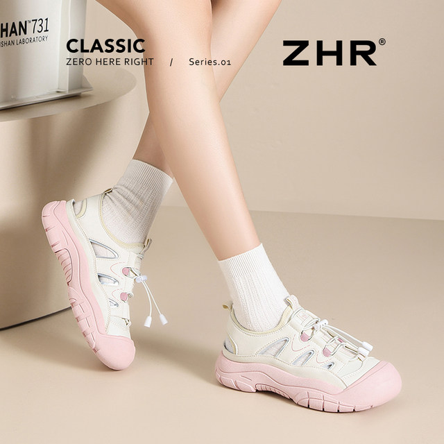 ZHR sports sandals for women 2025 summer new hollow thick sole outdoor ...