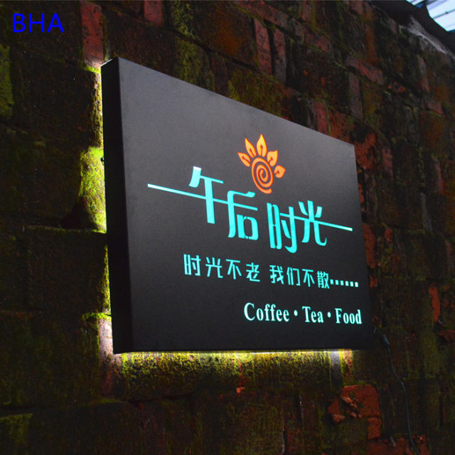 Creative hollow light box billboard display sign wrought iron outdoor ...