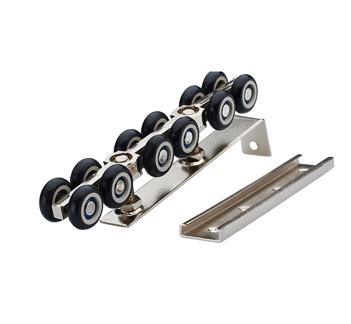Riel de rueda colgante para puerta corredera de madera maciza - polea ...