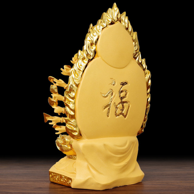 Qianshou Guanyin Bodhisattva Swing on Lotus Guanyin Buddha Statue Home ...