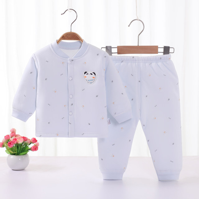 Newborn baby clothes pure cotton autumn and winter warm suit 0-6-12 months male and female baby ...