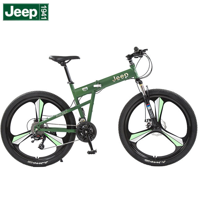 Jeep bicycle 24-inch 26-inch adult folding off-road mountain bike ...