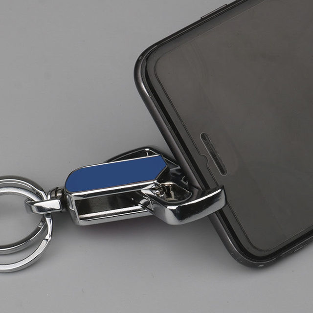 Car key chain stainless steel men's waist lock key chain girls couple ...