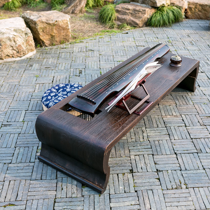 Guqin Table Couch Table Tea Table Burnt Paulownia Wood Mortise and ...