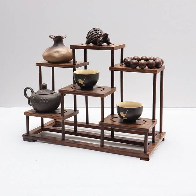 Desktop Bogu rack chicken wing wood Duobao Pavilion display rack solid ...