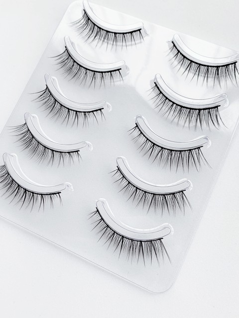 C53 universal teenage male makeup cos daily false eyelashes black stem ...