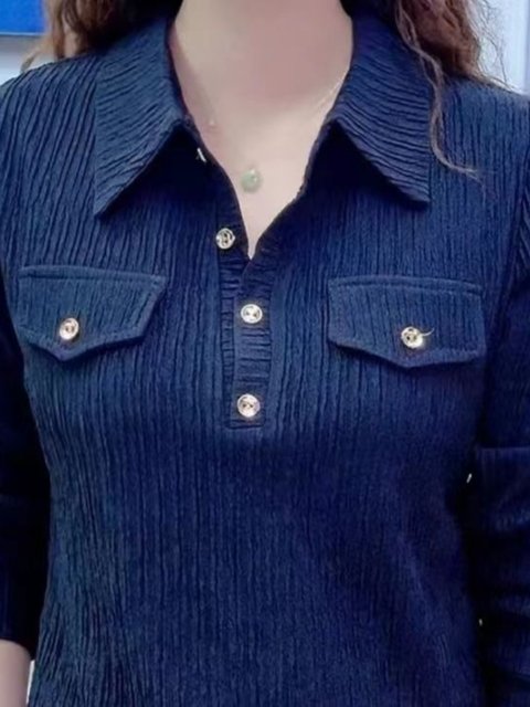 Spring and Autumn Base Layer Polo Collar Half-Open Shirt, Stylish and ...