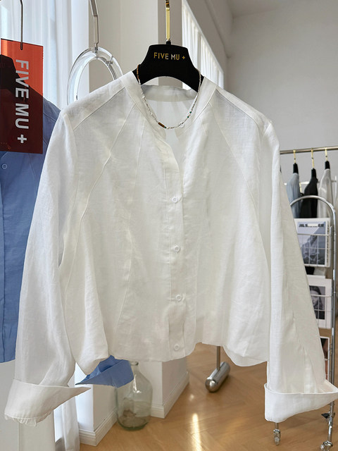 High-end temperament, unique and beautiful round neck, long sleeves ...
